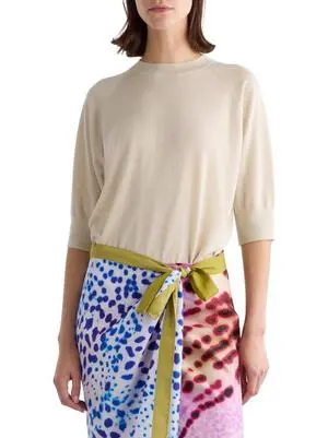 Dries Van Noten Dries Van Noten Tuan Merino Wool Sweater Ecru