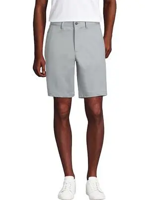 LANDS' END Lands' End Traditional Fit 9" Flex Performance Golf Shorts Silver Frost