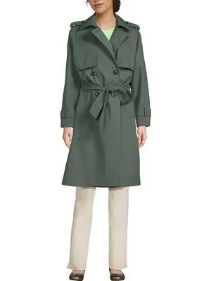 LANDS' END Waterproof Modern Trench Coat - Spruce