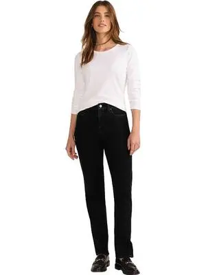 LANDS' END Lands' End Recover Mid Rise Straight Leg Jeans