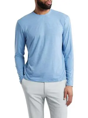 Johnnie-o Basin Long Sleeve Performance T-shirt - Tide