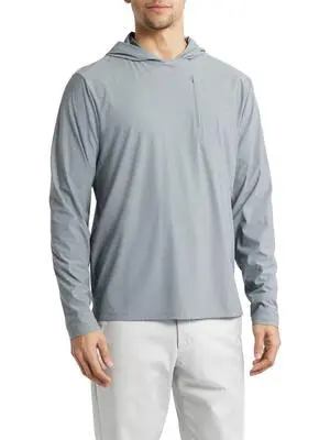 Johnnie-o Maxwell Hooded Long Sleeve T-shirt - Thunder