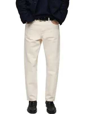 Mango Ben Tapered Jeans - Ecru