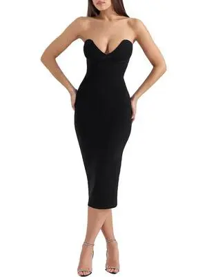 Buy House Of Cb Valentina Asymmetric Cutout Midi Dress - Scarlet At 80% Off  | Editorialist
