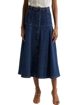 Cinq À Sept Veena Denim Skirt - Oceane