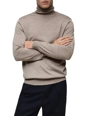 MANGO MANGO Wool Turtleneck Sweater