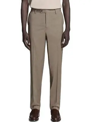 Mango Milan Slim Fit Suit Pants - Medium Brown