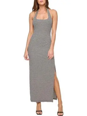 L*Space London Halter Midi Dress - See Both Sides Stripe
