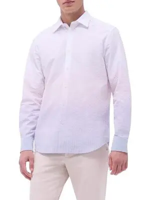 Bugatchi Julian Shaped Fit Button-up Shirt - Dusty Pink