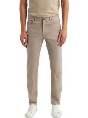 Bugatchi Preston Straight Leg Five Pocket Pants - Walnut