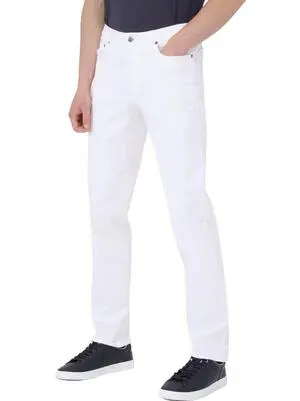Bugatchi Preston Straight Leg Five Pocket Pants - White