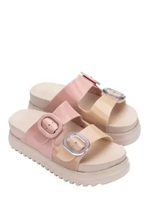 Melissa Cozy Platform Sandals - Beige/pink