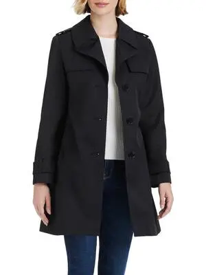 Kate Spade New York Short Trench Coat - Black
