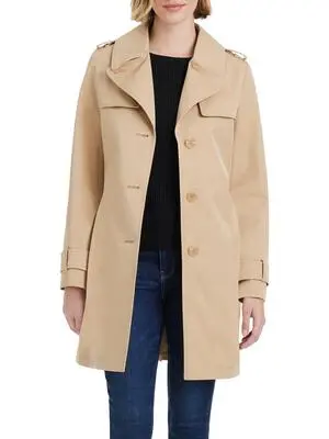 Kate Spade New York Short Trench Coat - Spring Khaki