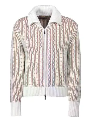 MOORER Malea Cardigan - White