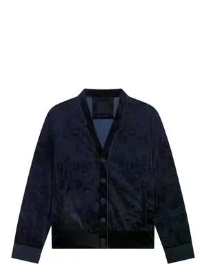 Givenchy Monogram Velvet Cardigan - Blue