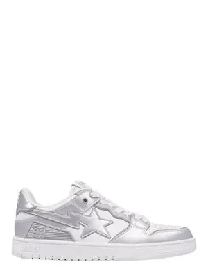 A BATHING APE Sk8 Sta #4 Sneakers - Silver