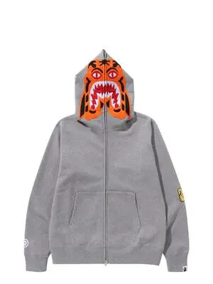 A BATHING APE Tiger Full Zip Hoodie - Grey