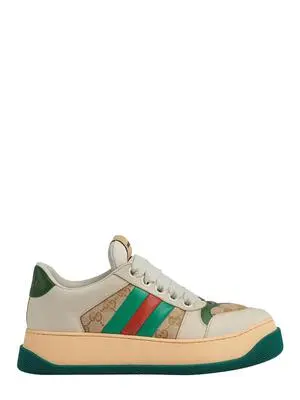 Gucci Screener Sneakers With Gg Motif - Cream