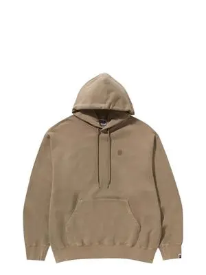 A BATHING APE Ape Head One Point Garment Dye Pullover Hoodie - Tan