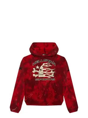 HELLSTAR Sports Tie-dye Skull Hoodie - Red