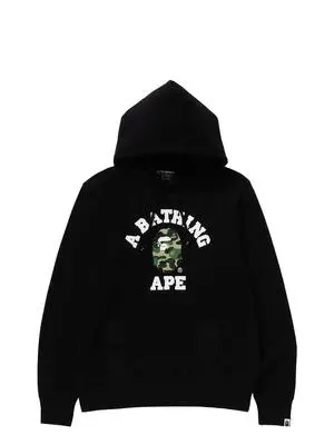 A BATHING APE Abc Camo College Organic Pullover Hoodie - Black