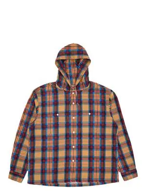 Supreme Printed Hooded Flannel Shirt 'tan' Tan
