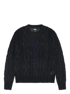 StÜssy Cable Knit Sweater - Black