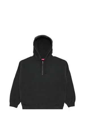 Supreme Wrapped Half Zip Hooded Sweatshirt 'washed Black' Black