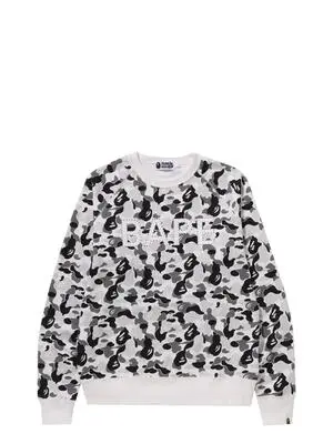 A BATHING APE Abc Camo Crystal Stone Crewneck - Grey
