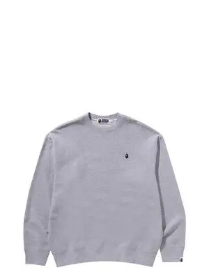 A BATHING APE Ape Head Crewneck - Grey