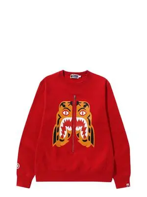 A BATHING APE Tiger Crewneck - Red