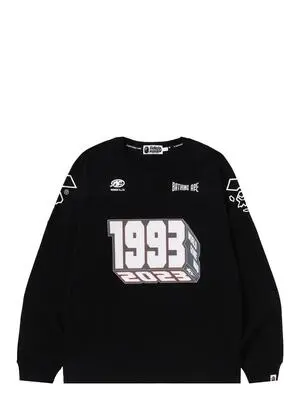 A BATHING APE Football Relaxed Fit Long-sleeve Tee - Black