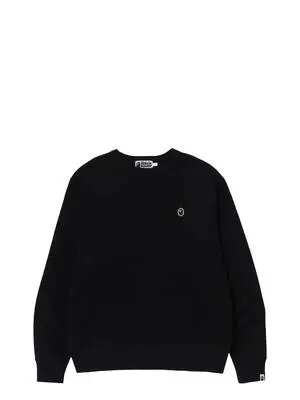 A BATHING APE Ape Head One Point Relaxed Fit Crewneck - Black