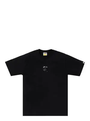 A BATHING APE Liquid Camo Small Ape Face Tee - Black