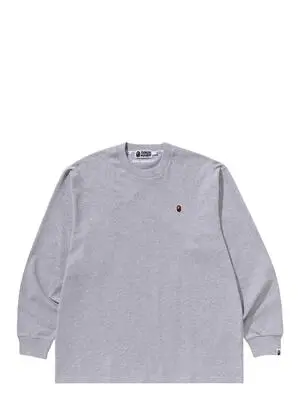 A BATHING APE Ape Head One Point Long-sleeve Tee - Grey