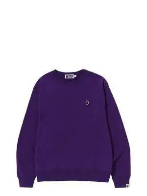 A BATHING APE Ape Head Relaxed Fit Crewneck - Purple