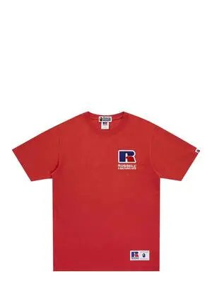 A BATHING APE X Russell Athletic College Tee - Red