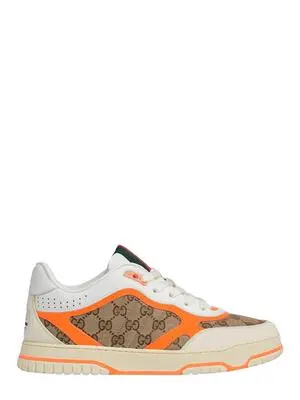 Gucci Re-web Gg Canvas Sneakers - Brown