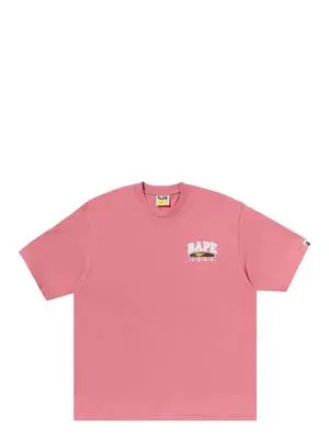 A BATHING APE Hand Draw Relaxed Fit Tee 'pink' Pink
