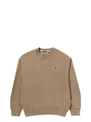 A BATHING APE Ape Head Crewneck - Tan