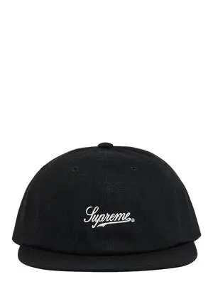 Supreme Script Logo 6-panel Cap - Black