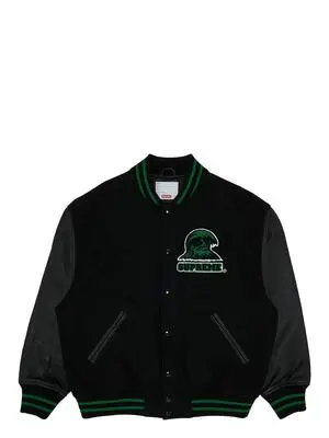 Supreme Wave Varsity Jacket - Black
