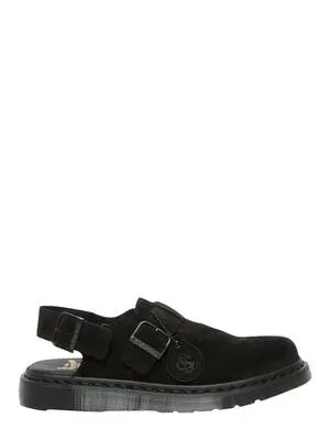 Dr. Martens Jorge Made In England Suede Slingback Mules - Black
