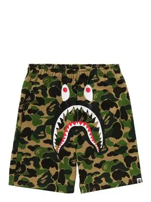 BAPE Abc Camo Shark Sweatshorts - Green