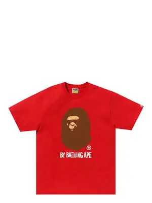 A BATHING APE Hand Draw Bathing Ape Tee - Red