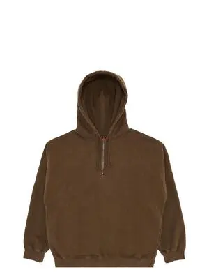 Supreme Wrapped Half Zip Hooded Sweatshirt 'dusty - Brown