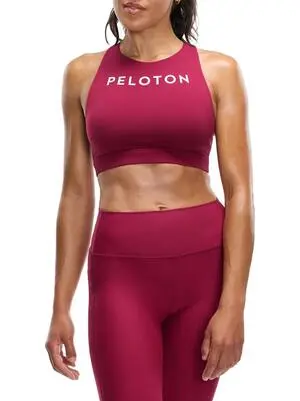 PELOTON Cadent High Neck Racerback Bra Beet Red