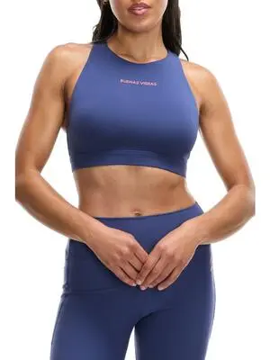PELOTON Cadent High Neck Racerback Bra Deep Cobalt