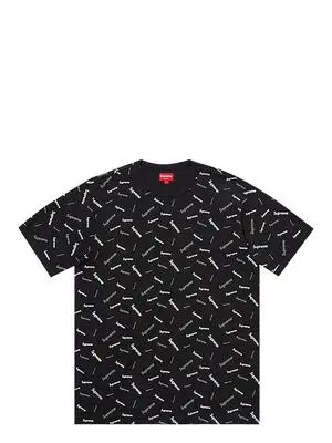 Supreme Scatter Ringer Tee - Black